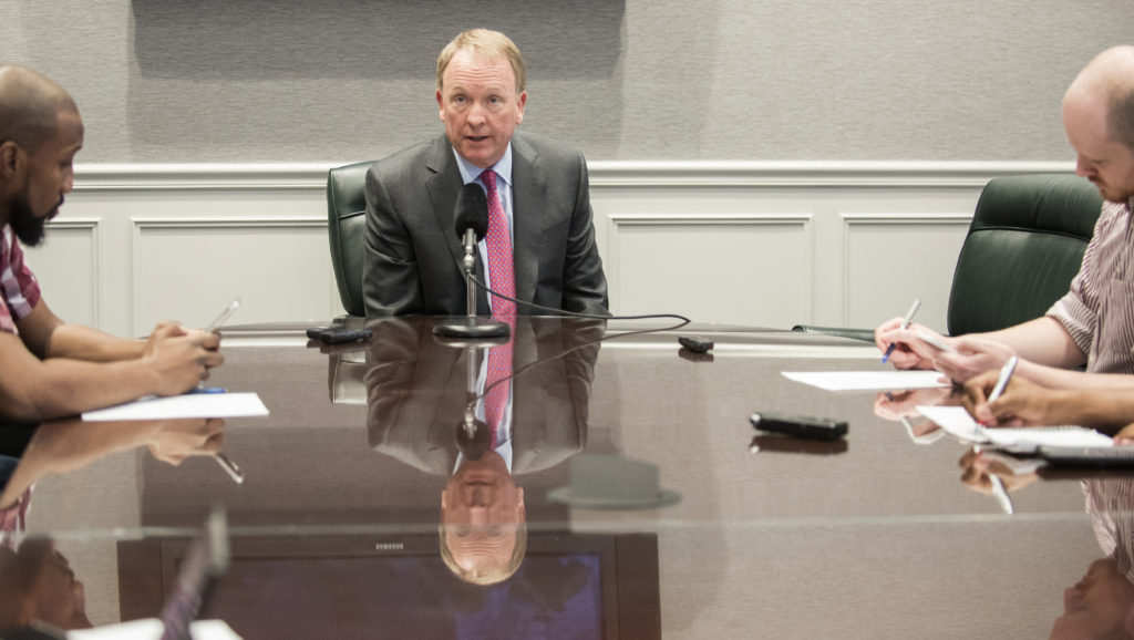 Interim President Postel promises transparency, balanced budget | UofL News